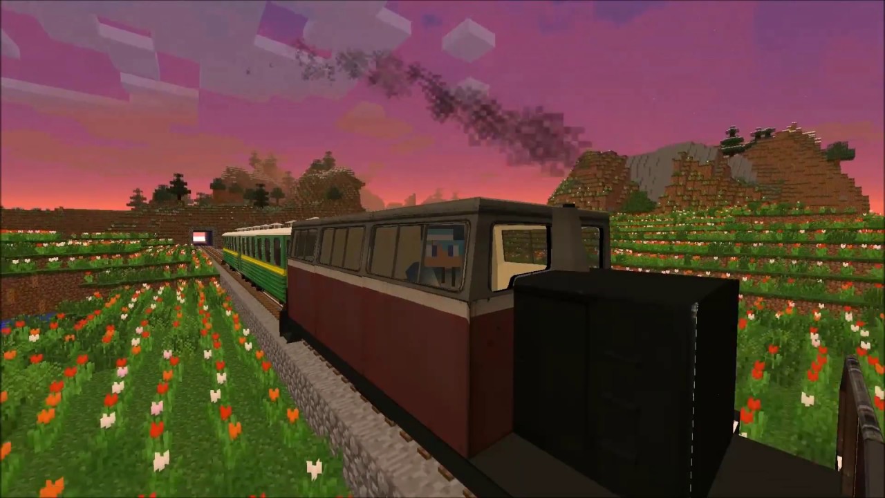 760 mm narrow gauge railway in minecraft? - YouTube