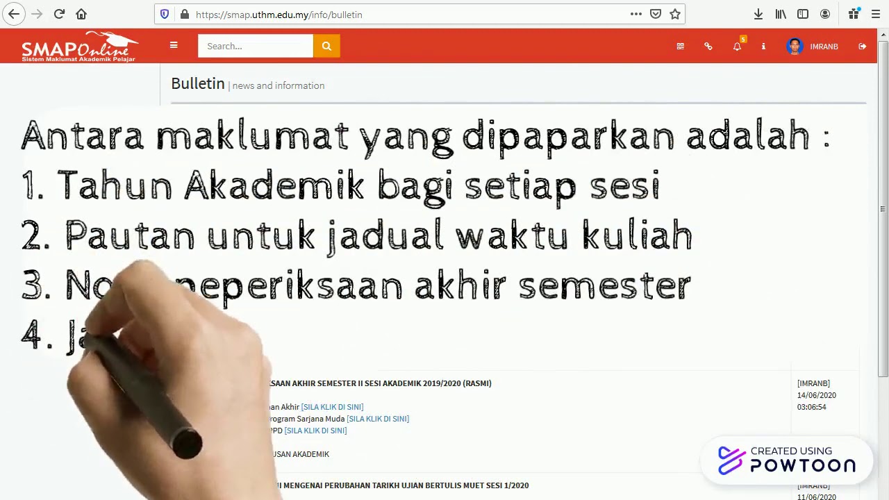 Info berkaitan SMAP Online dan Web PPA, UTHM - YouTube