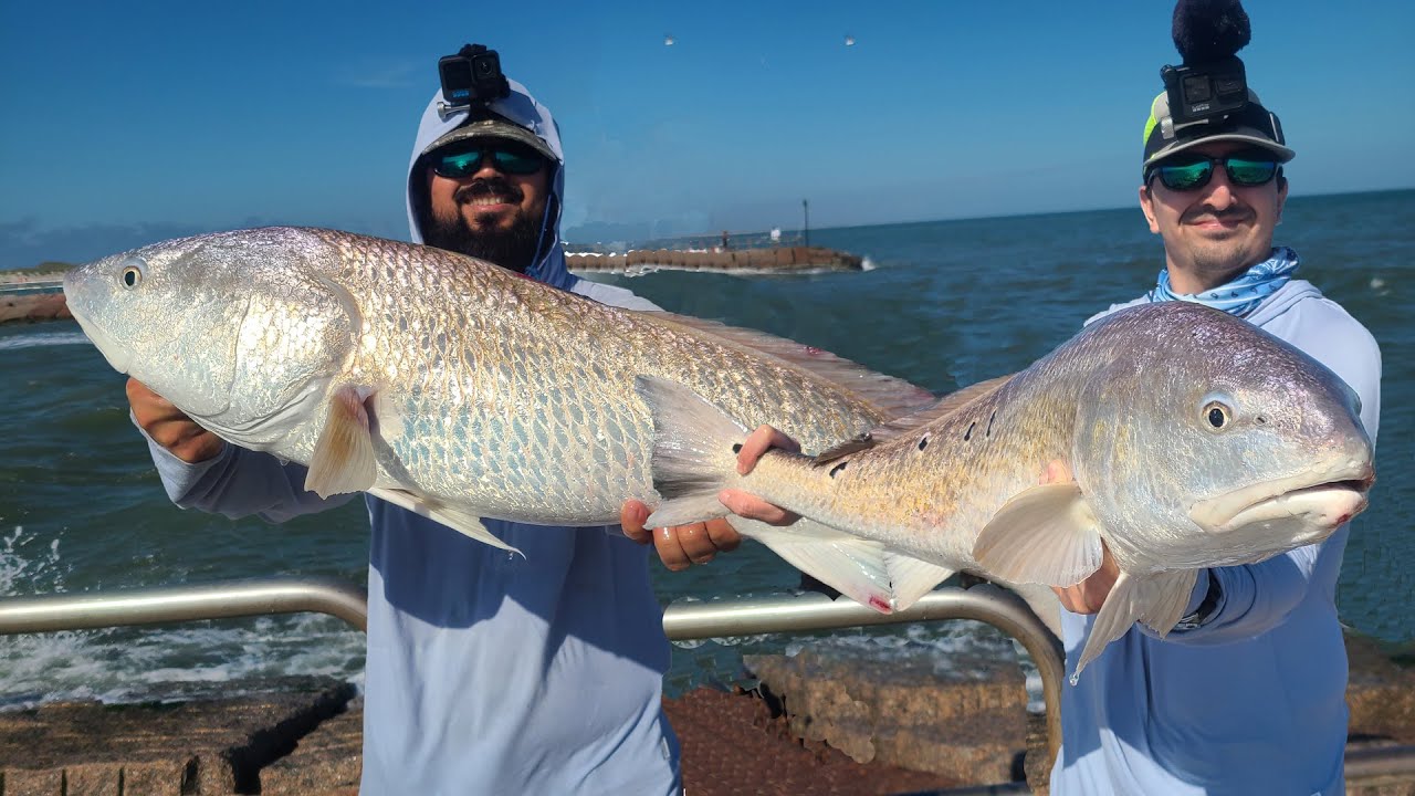 Texas Bull Red Run Jetty Fishing - YouTube