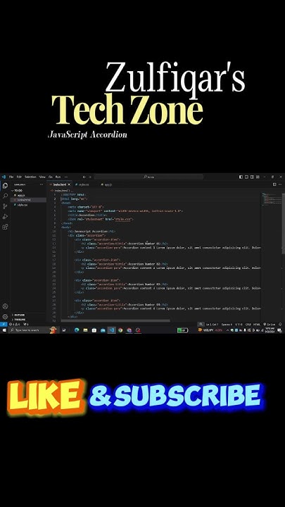 JavaScript Accordion^^ - YouTube