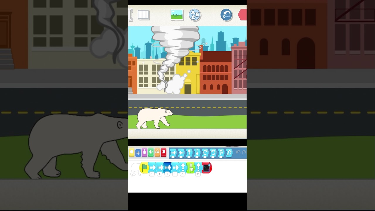 Scratch Jr Project - Polar Bear Story #shorts #kidsstory #kidscoding ...
