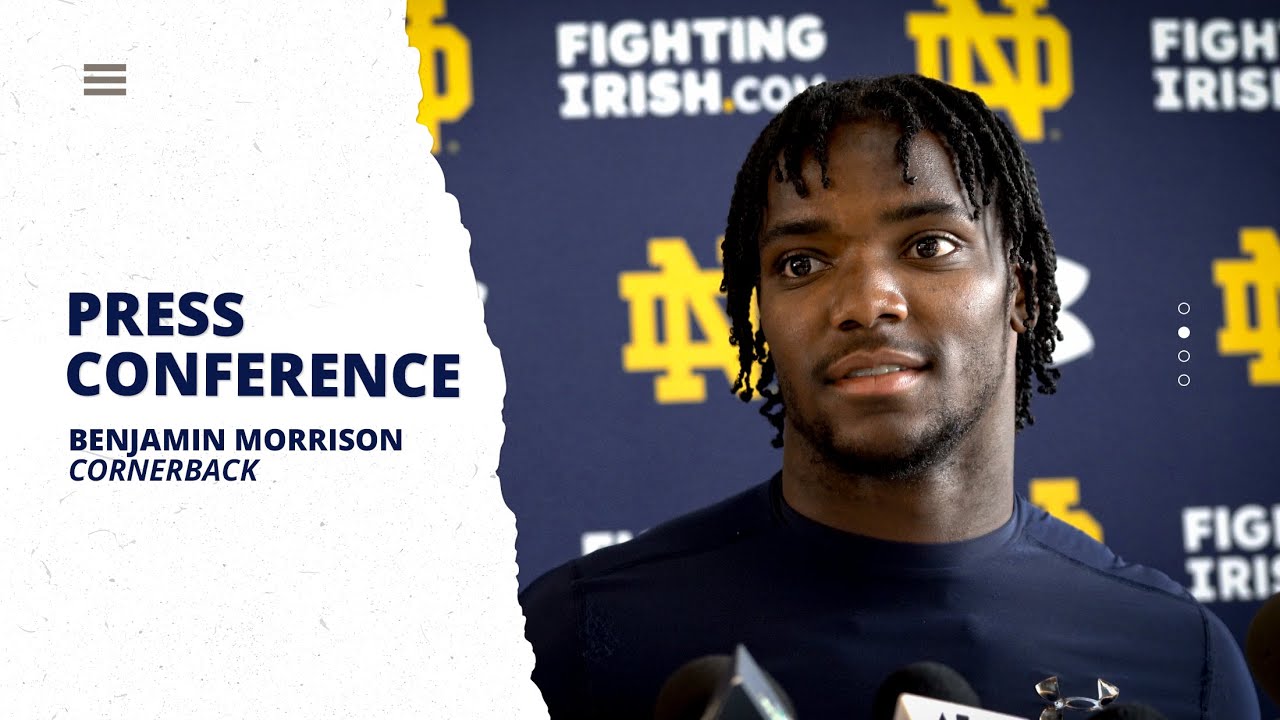 CB Benjamin Morrison on Earning Trust from Notre Dame Staff ...