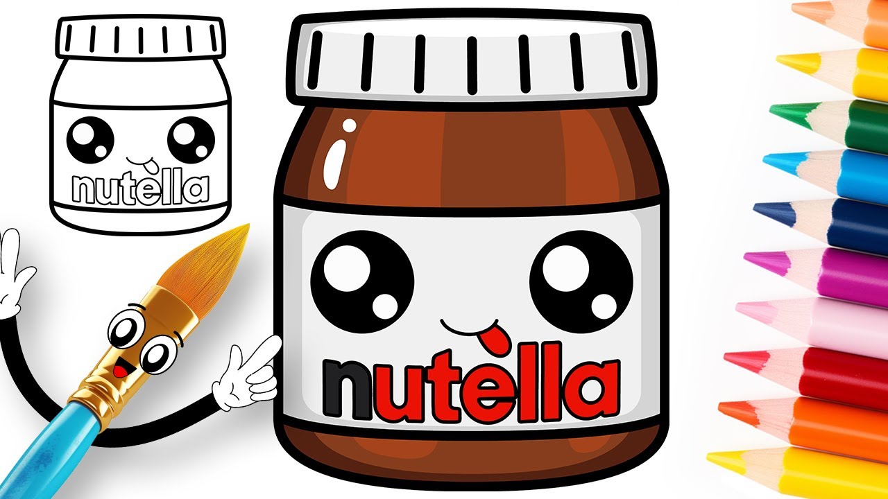 How to Draw Cute Nutella🖌️Easy Drawings Step by Step - YouTube