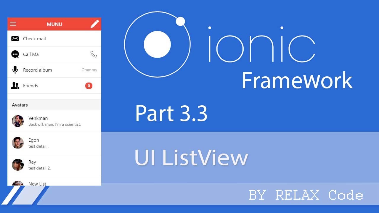 Part 33 Ionic Basic Ui Listview And Array การสร้าง Listview And Array Ionic Basic App Youtube 2776