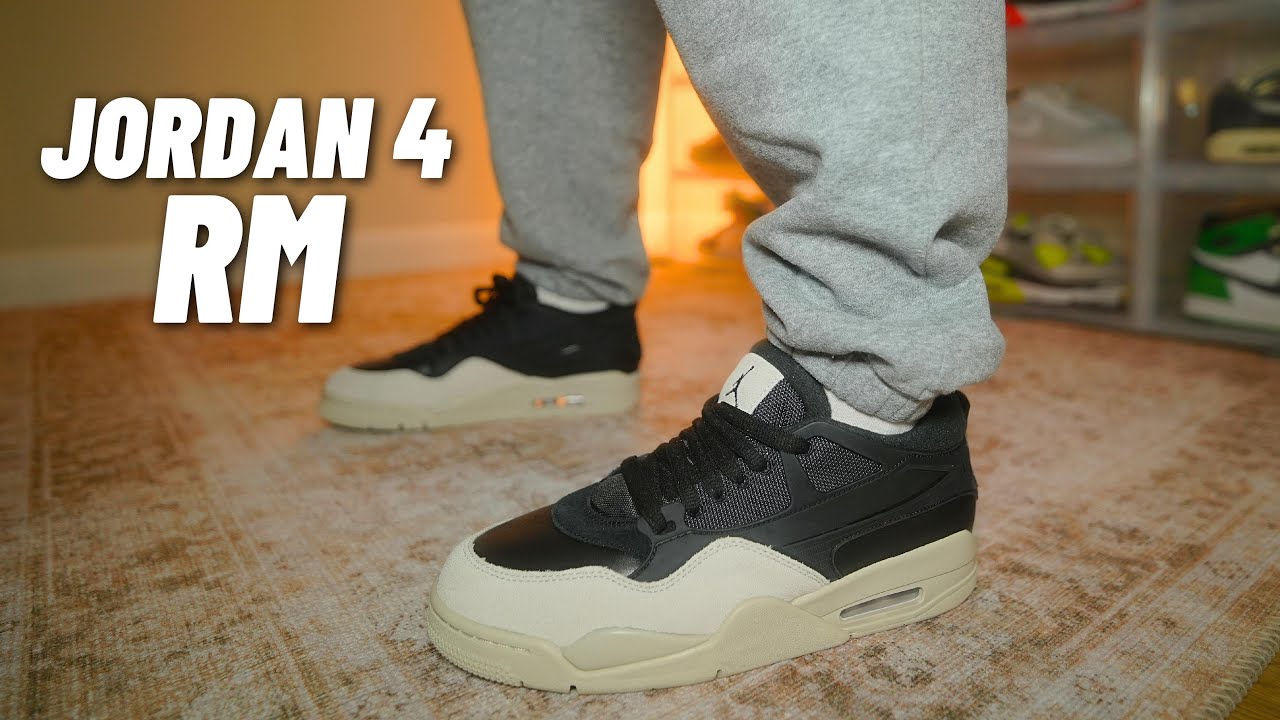 SO COMFY! Jordan 4 "RM" On Feet Review - YouTube