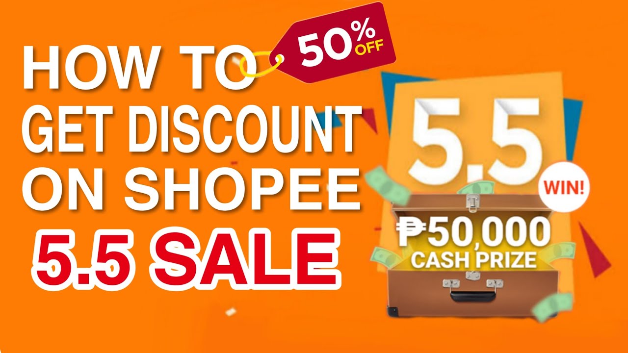 How to GET DISCOUNT on SHOPEE 5.5 SALE!! | Biggest Discount Ever ...