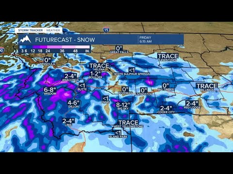 Heavy wet Spring snow Wednesday into Thursday - YouTube