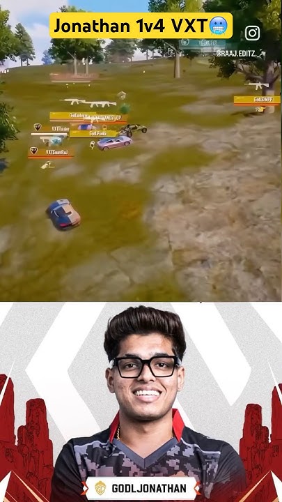 TEAM GODLIKE VS VXT😍GodL JONATHAN 1v4 WITH VXT🥵ON TOURNAMENT🥶#jonathangaming #godlike #bgmi ...