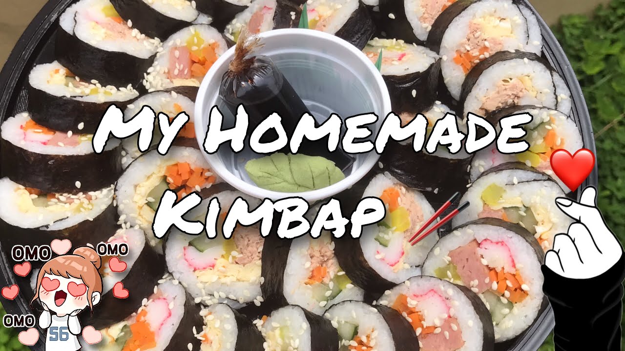 GLIMPSE OF MY HOME MADE KIMBAP (gimbap) | TUNA & SPAM KIMBAP | 김밥 - YouTube