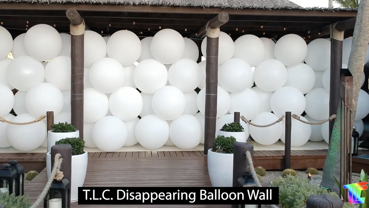 Disappearing Balloon Wall - Instant Reveal at Special Event - YouTube