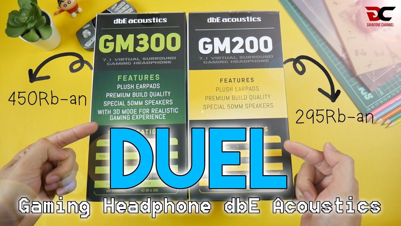 Duel Gaming Headphone dbE GM 200 VS GM 300 - YouTube
