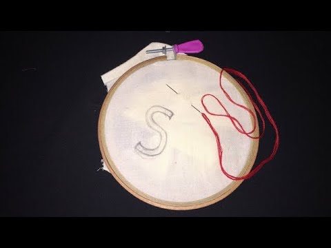 Hand Embroidery Letters S | Letters Stitches for beginners | Monogram S ...