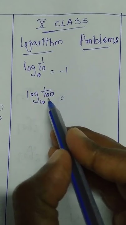 10th maths basics|Logarithmic Problems -4 - YouTube