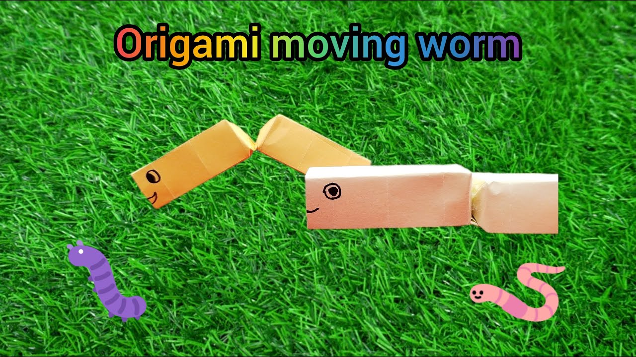 Origami Moving Worm🐛 - YouTube