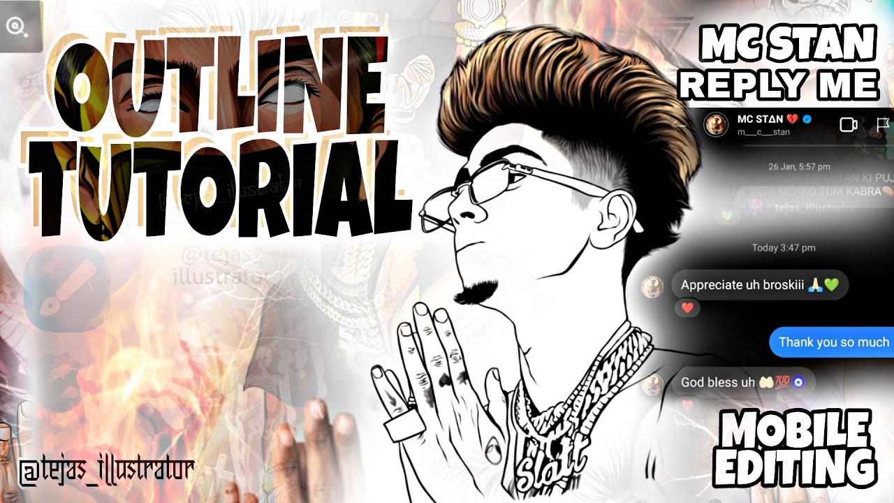 MC STAN | OUTLINE | TUTORIAL | @MCSTANOFFICIAL666 💔💚 - YouTube