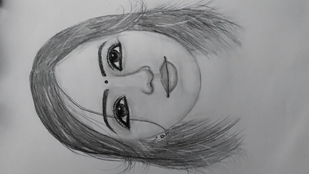 How to draw realistic girl drawing// girl pencil drawing - YouTube