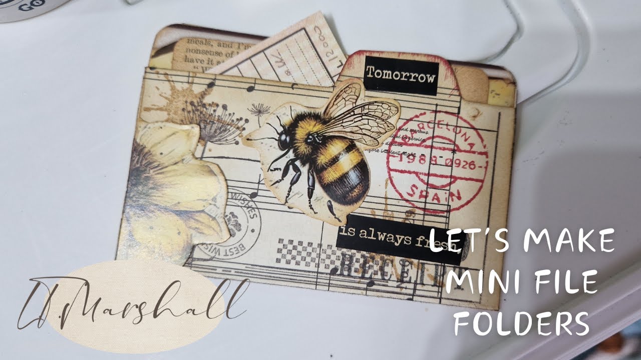 Upcycling Book Pages With Junk: Watch Me Create A Mini File Folder In ...
