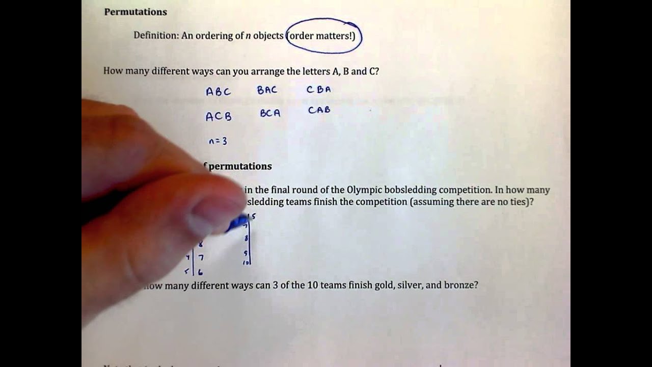 Lesson 8.2 Video 1 - Introduction to Permutations - YouTube