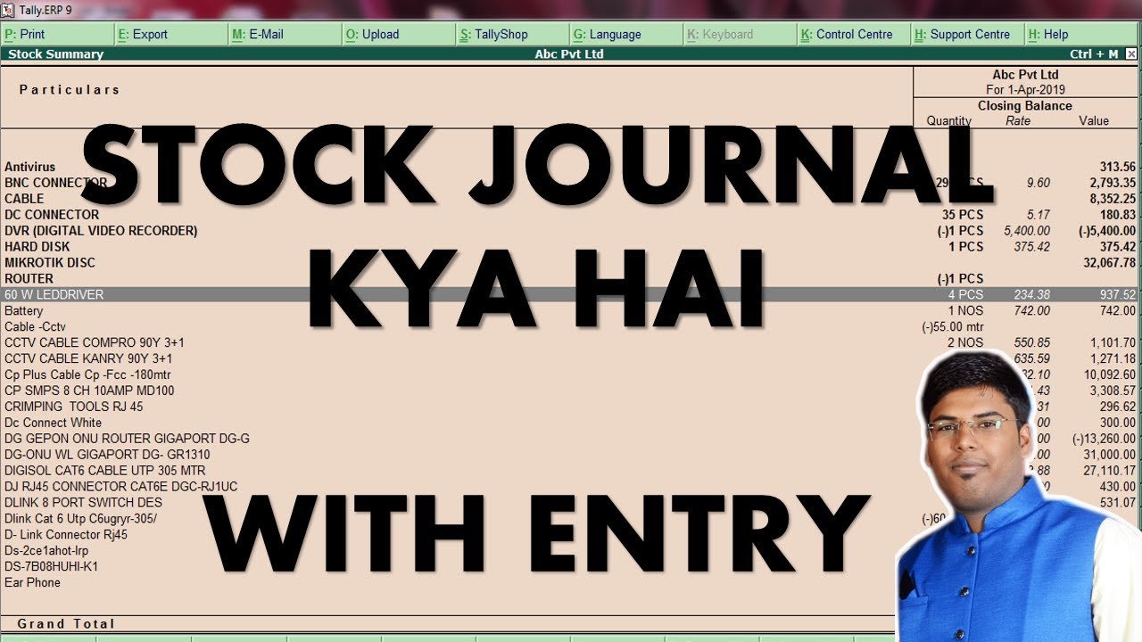 STOCK JOURNAL IN TALLY YouTube stock-journal-in-tally-youtube