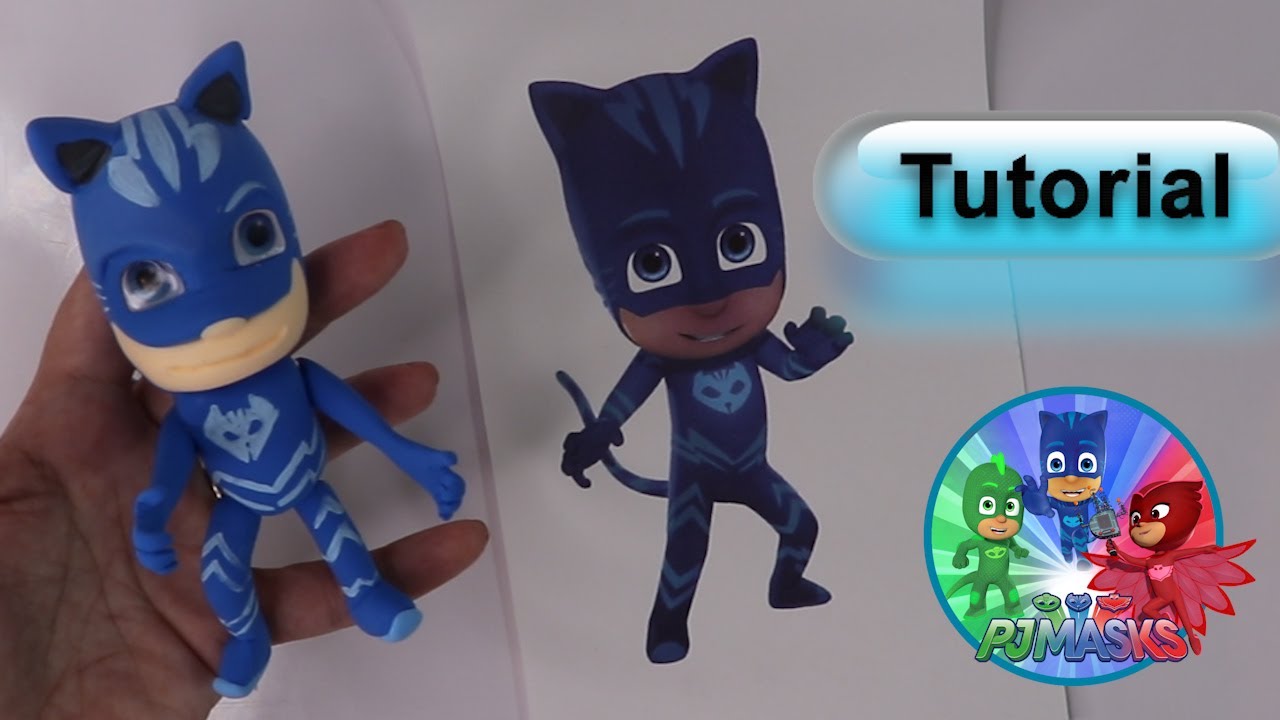 HOW TO MAKE PJMASK CATBOY CAKE TOPPER TUTORIAL | COLD PORCELAIN ...