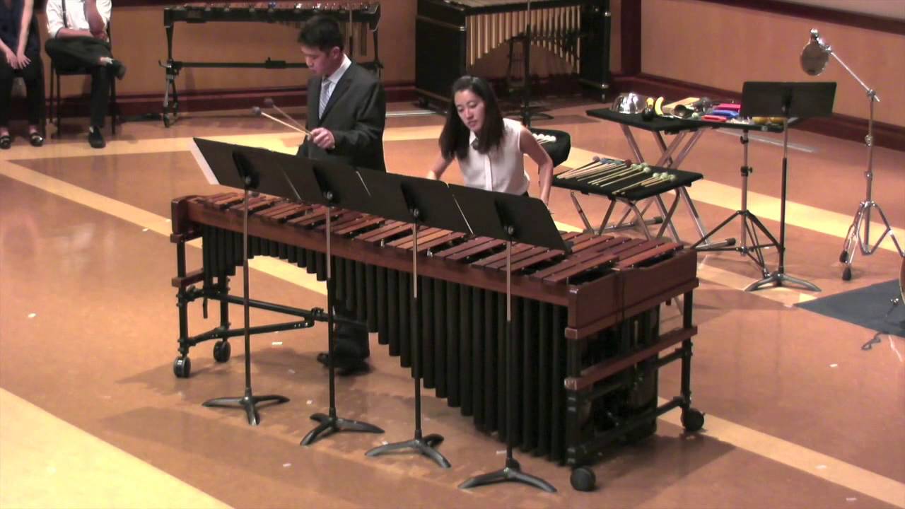 Marimba Four Hands: Mvt. I (Daniel Levitan) - Tyler Tsunekawa & Christina Cheon - YouTube