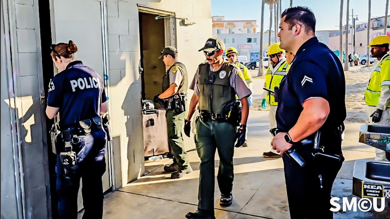 LAPD and Park Rangers Oversee Cleanup of Venice Restrooms Used as ...