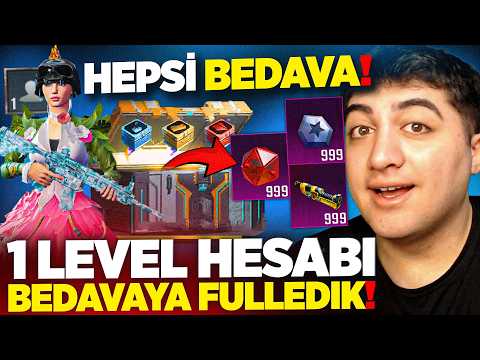 1 LEVEL HESABA SINIRSIZ BEDAVA MATERYAL ve DESTANSI ABLEM ALDIK! (HER ŞEYİ FULLEDİK) | PUBG Mobile