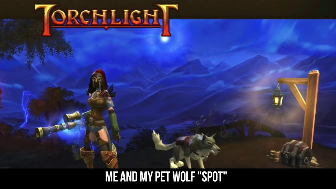 Torchlight my pet wolf Spot - YouTube