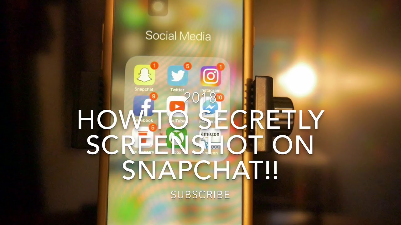 HOW TO SECRETLY SCREENSHOT ON SNAPCHAT!! (2018) - YouTube
