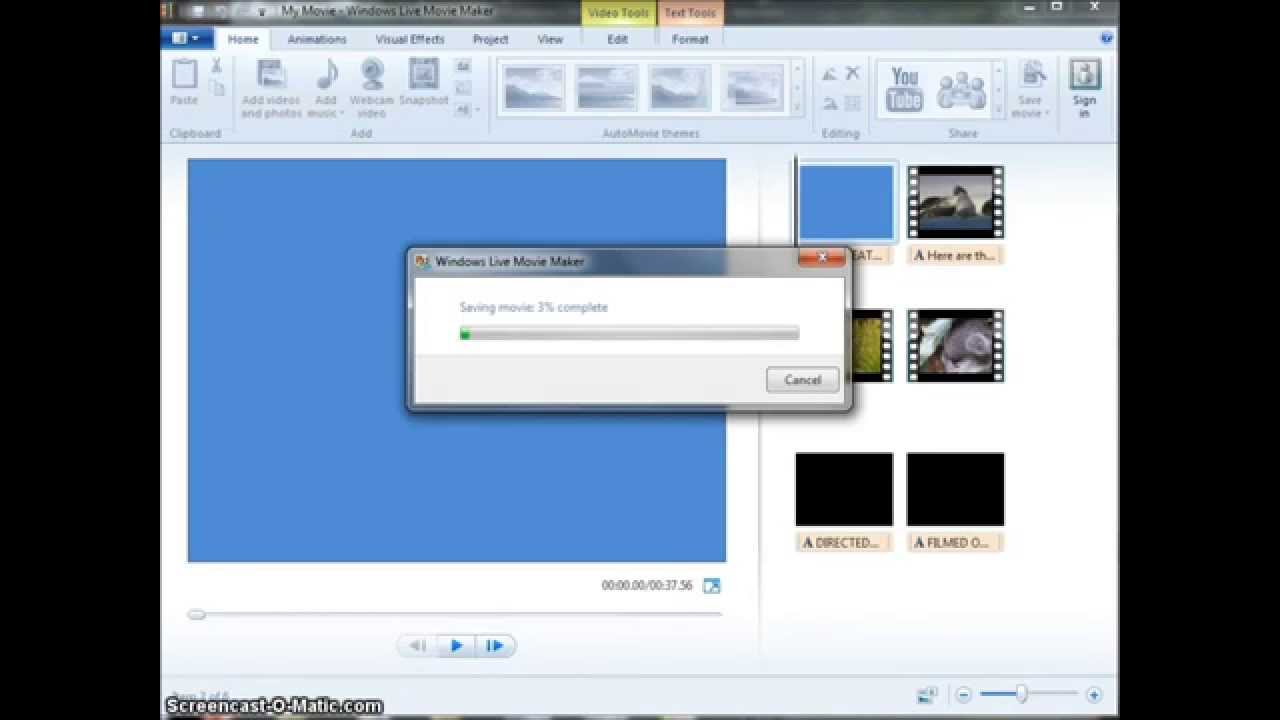 Windows Live Movie Maker: Saving your video - YouTube