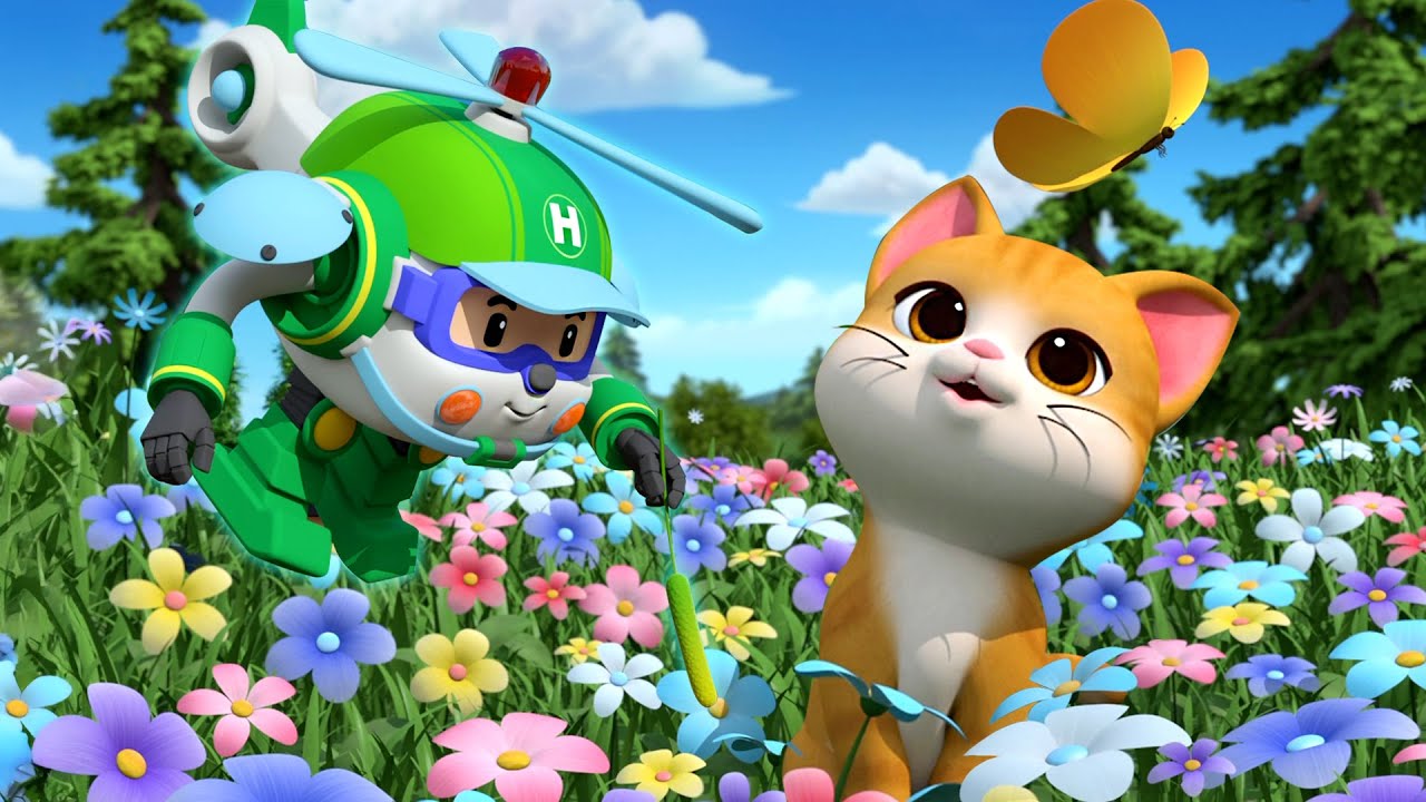 Happy Cat Day, Everyone!│POLI Playlist│I Love My Little Kitty│Robocar ...