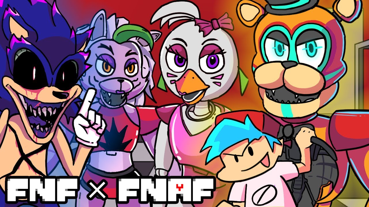 Sonic.exe "TRIPLE TROUBLE" As FREDDY, ROXY, CHICA (FNF ANIMATION AS ...