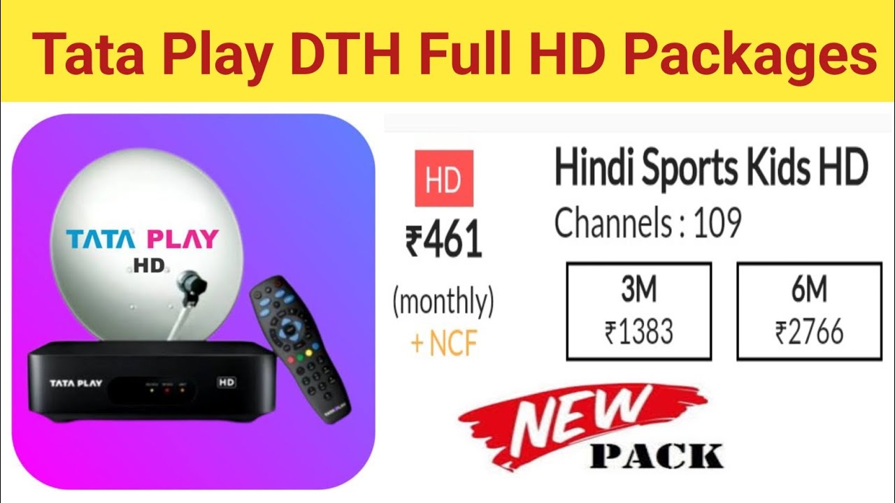 Tata Play Recharge Plan 2023 | Tata Play Hindi Sports Kids HD Pack ...