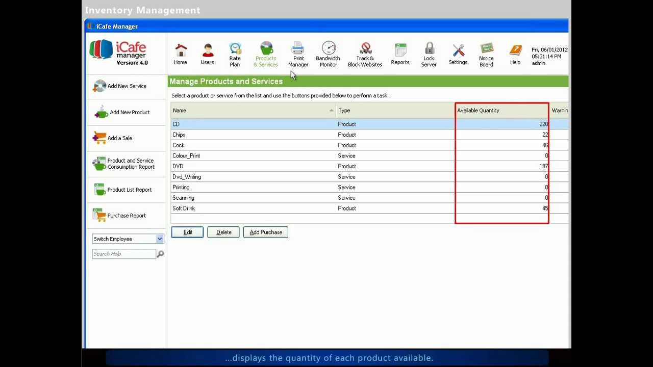 iCafe Manager: Inventory Management - YouTube