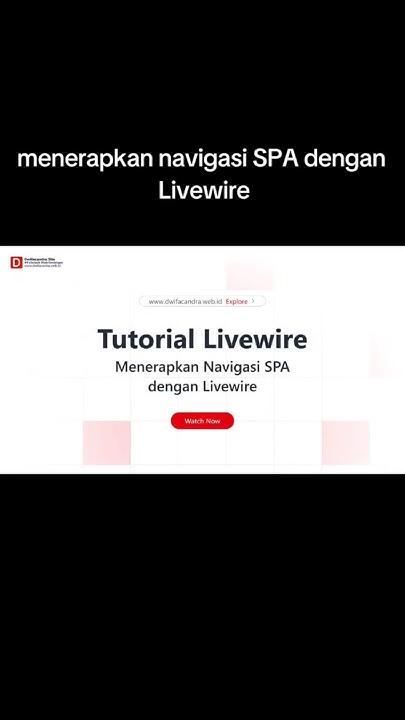 Menerapkan Navigasi SPA (Single Page Application) dengan #laravel #livewire #shorts - YouTube