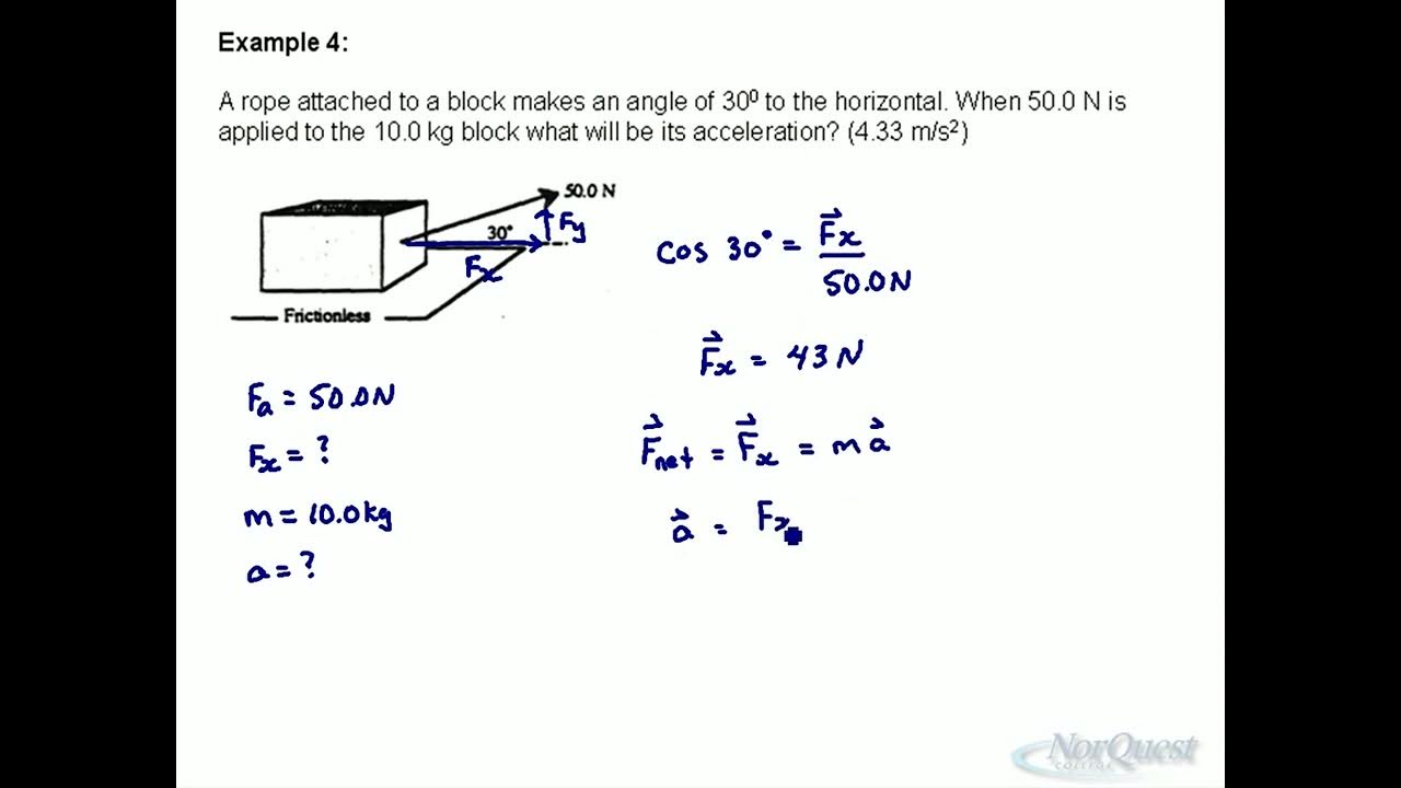 Physics 20 - Dynamics: 2D Frictional Forces - YouTube