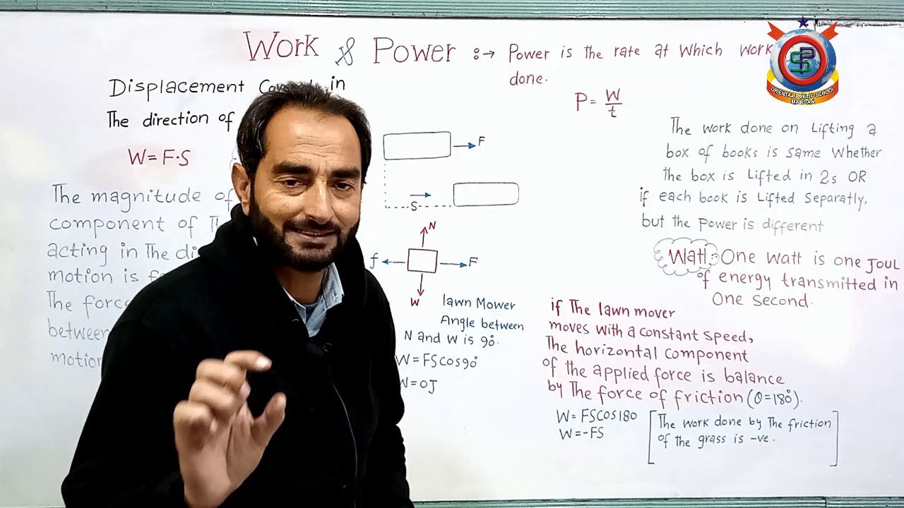 Physics Lecture 22 Topic; Work and Power (Class 9th) - YouTube