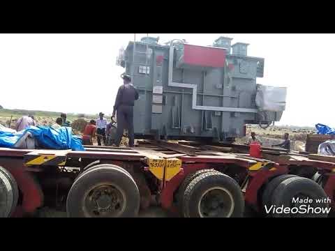 How to unload a transformer by chain pully method. - YouTube