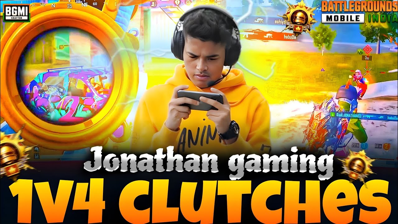 OMG😱Jonathan gaming 1v4 clutch🔥🔥|@JONATHANGAMINGYT #bgmi#jonathangaming ...