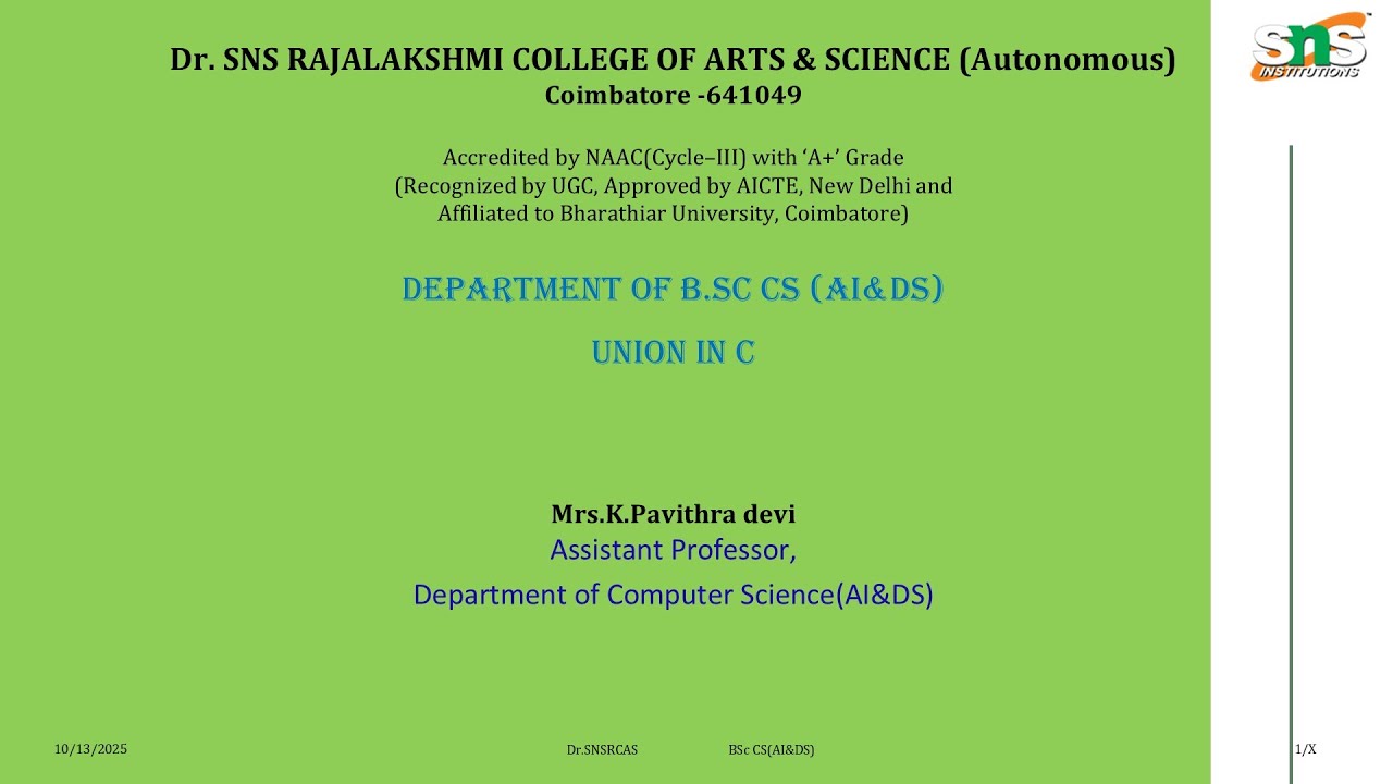Case Study | C Programming | SNS Institutions - YouTube