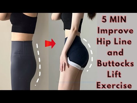 5MIN Improve Hip Line And Lift the Buttocks Exercise // Exercise at ...