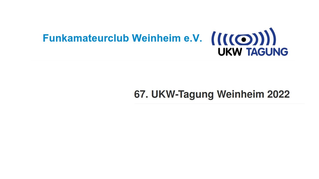 UKW-Tagung in Weinheim - YouTube