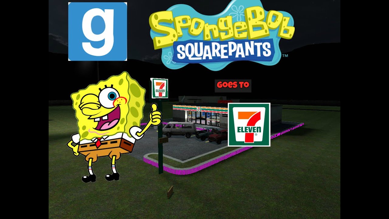 Spongebob Squarepants goes to 7 eleven (Gmod) - YouTube