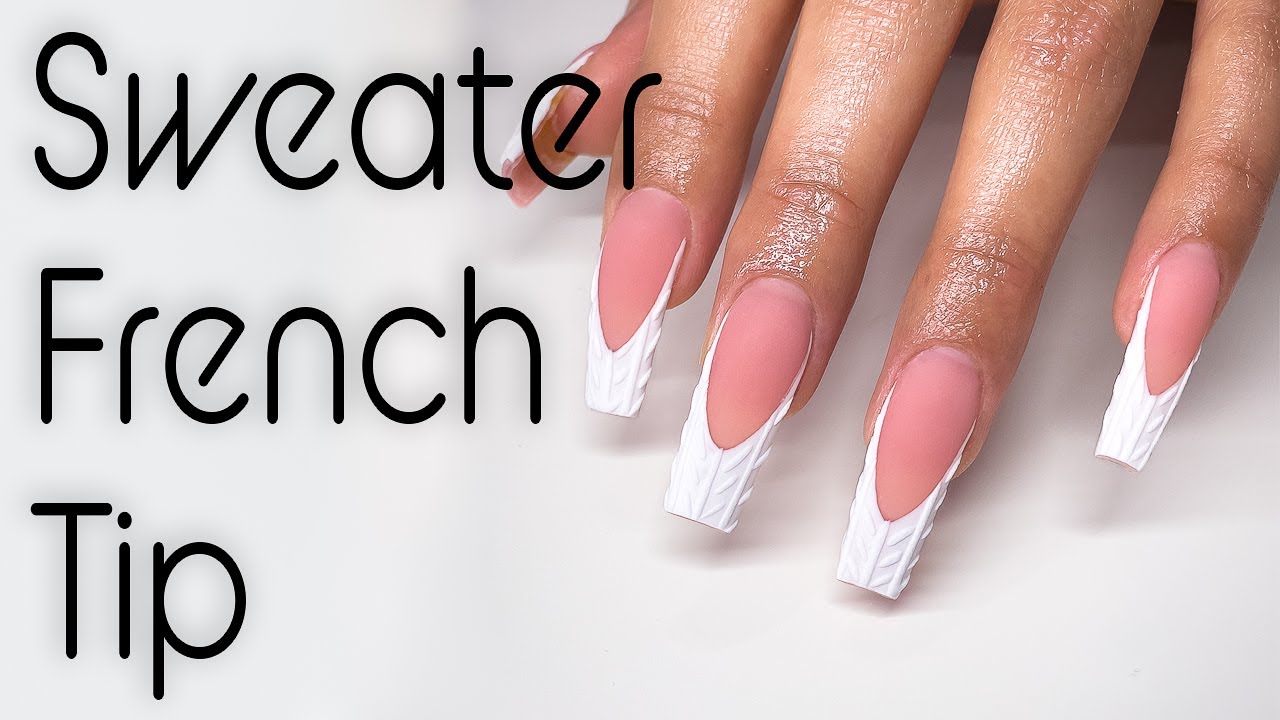 Perfect French Tip with Sweater Design Tutorial | Line Art Tutorial ...