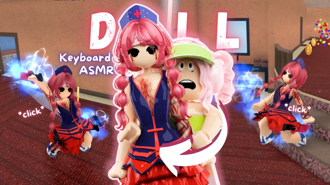 Playing MM2 as A DOLL with KEYBOARD ASMR - YouTube