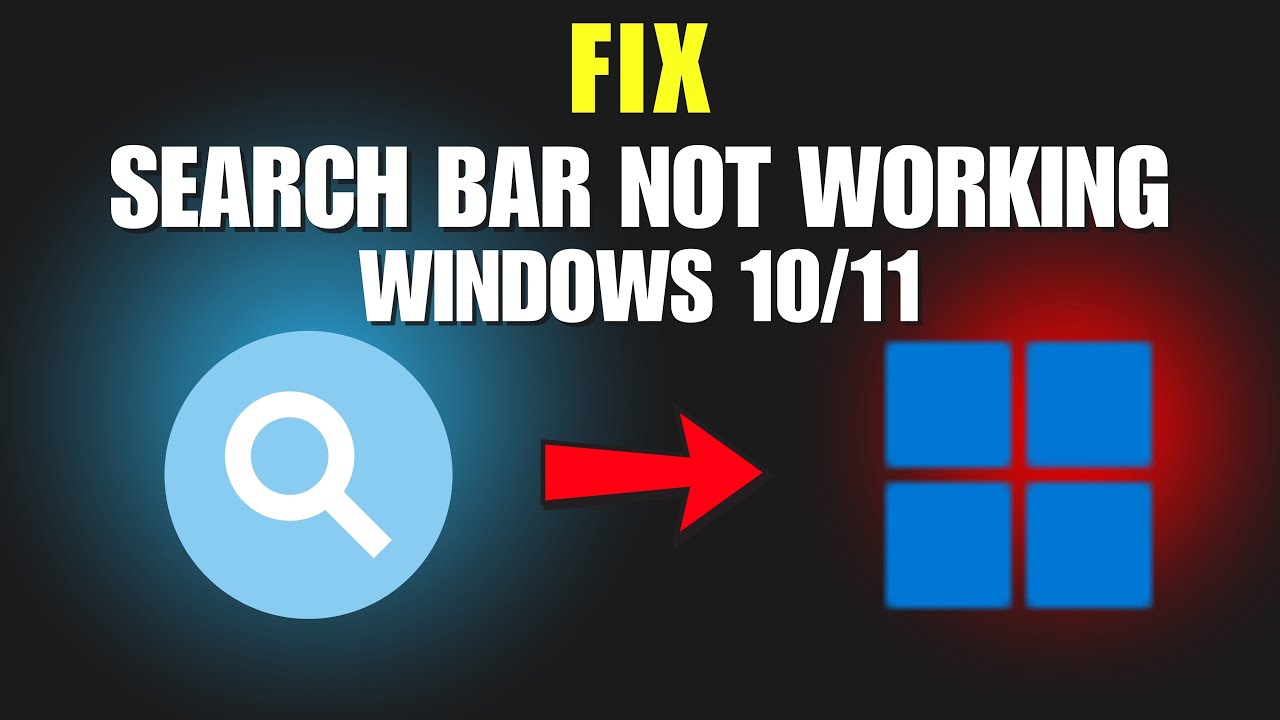 How To FIX Your Broken Search Bar in WIN 10 and WIN 11 NOW - YouTube