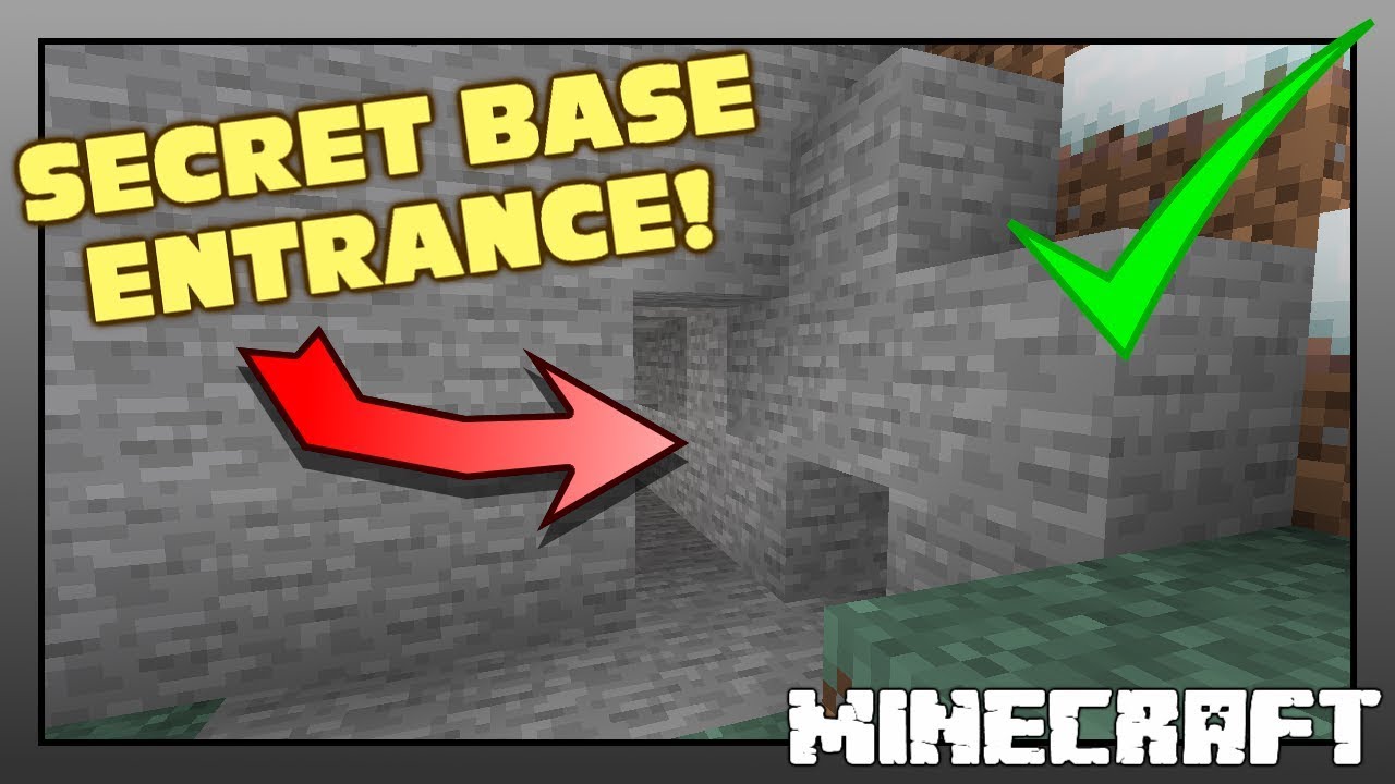MINECRAFT | How to Make a Secret Base Entrance! 1.15.1 - YouTube