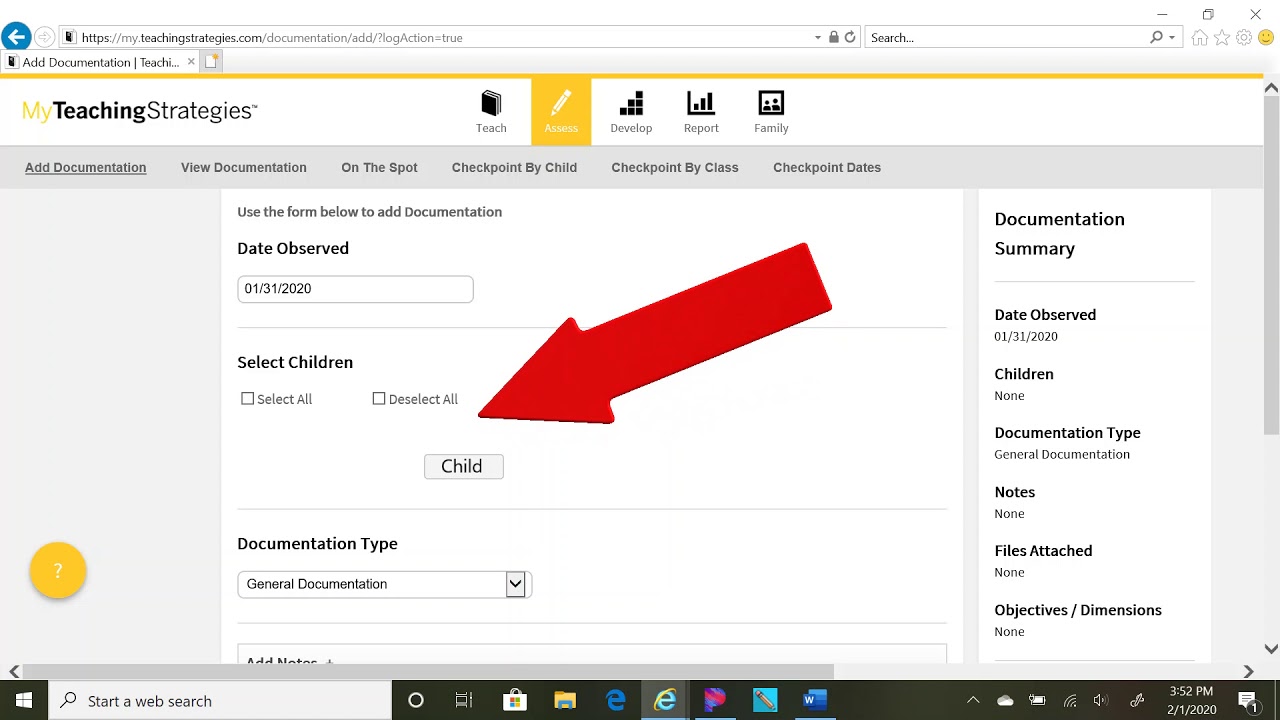 Training Module: Entering Observations into Teaching Strategies Gold ...