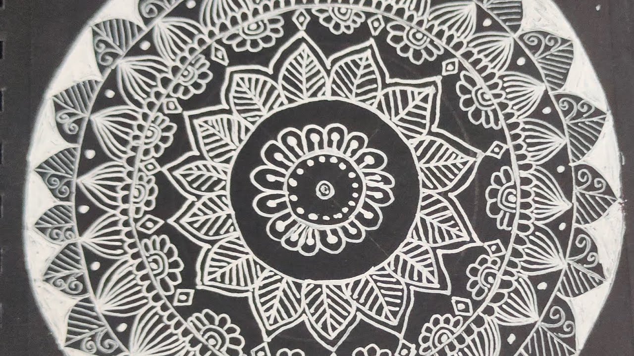 MANDALA ON BLACK PAPER|MANDALA ART|ART|BLACK PAPER ART|SIMPLE MANDALA ...