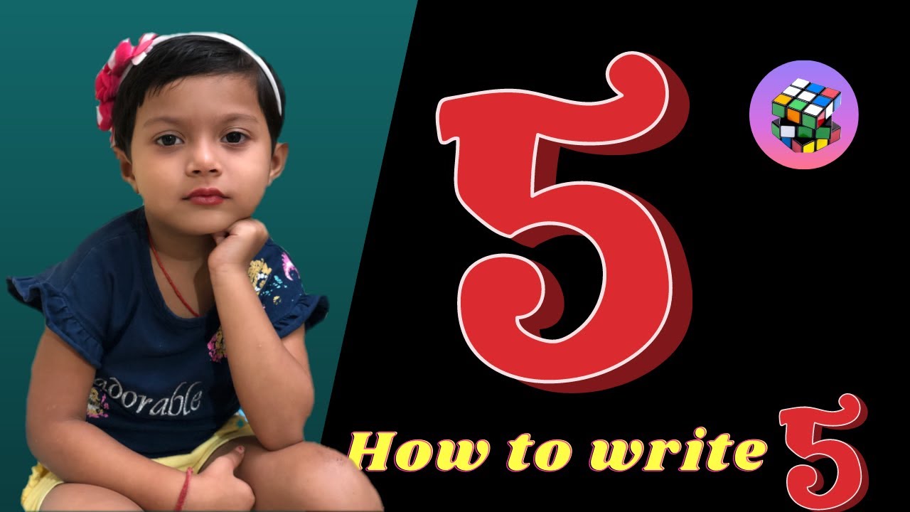 How to write 5 | five | how to write five | writing 5 | write 5 ...